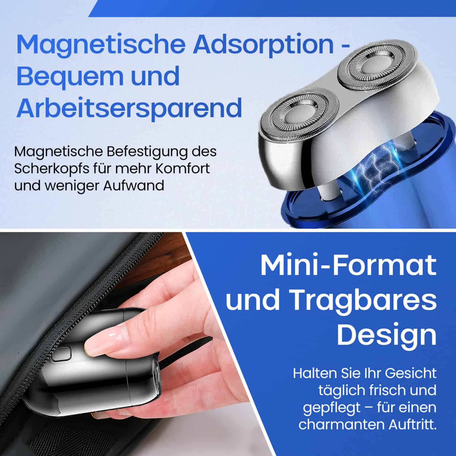 iTurbo Pro – Doppelkopf-Turbo-Spin Elektrorasierer - Rabattmax.com