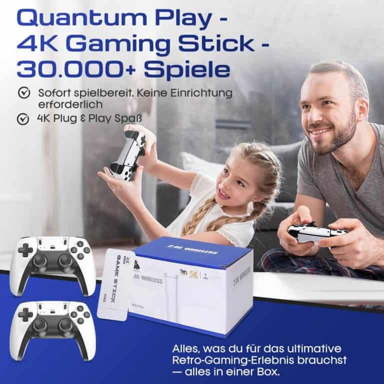 Quantum Play – 4K Retro-Stick - 30.000+ Spiele - Rabattmax.com